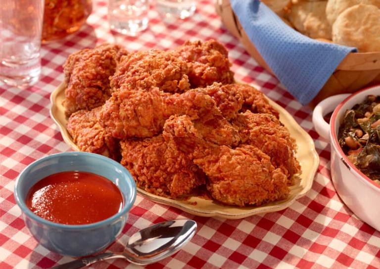 Cajun Fried Chicken - Louisiana Hot Sauce