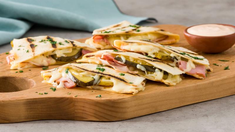 Grilled Cubano Quesadilla - Louisiana Hot Sauce